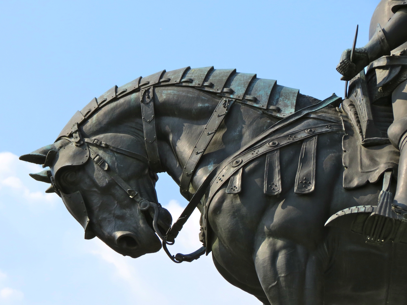 Equestrian statue of Hunyádi Matyás in Cluj-Napoca Romania