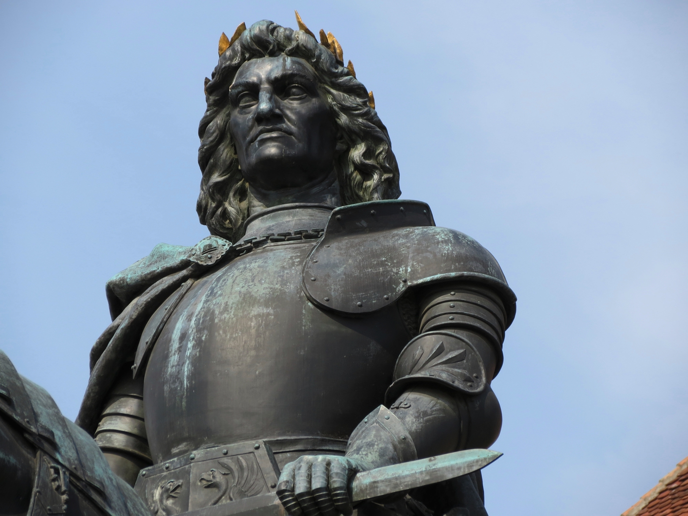 Equestrian statue of Hunyádi Matyás in Cluj-Napoca Romania