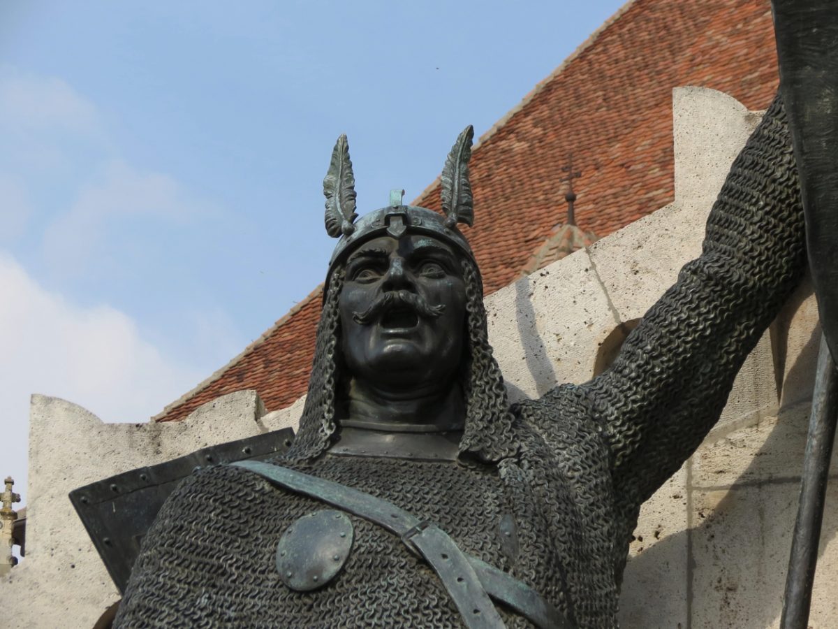 Equestrian statue of Hunyádi Matyás in Cluj-Napoca Romania