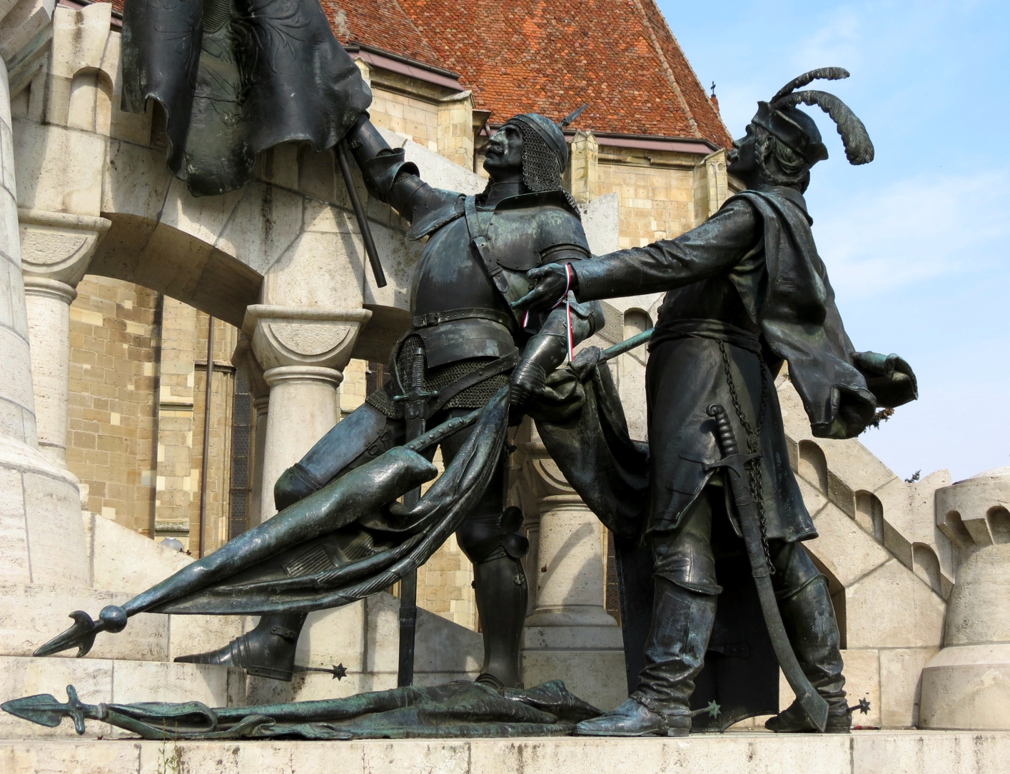 Equestrian statue of Hunyádi Matyás in Cluj-Napoca Romania