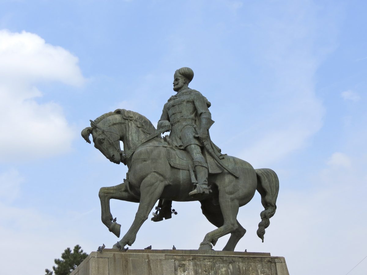 Equestrian statue of Michael the Brave in Cluj-Napoca Romania