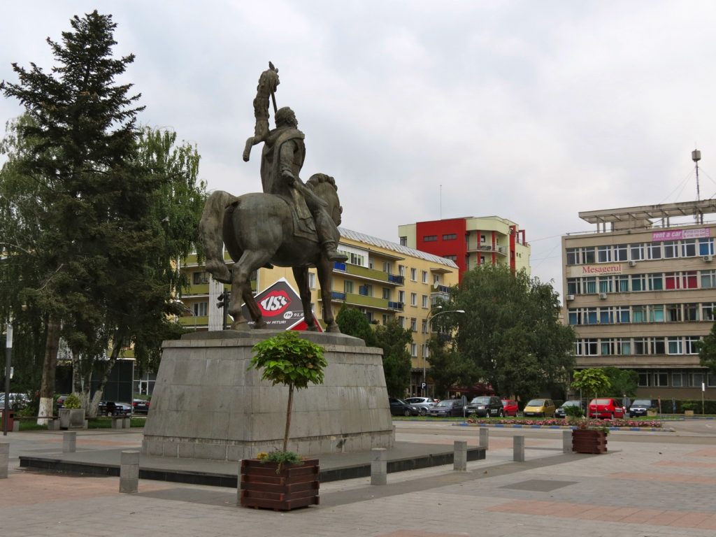 Equestrian statue of Decebalus in Deva Romania