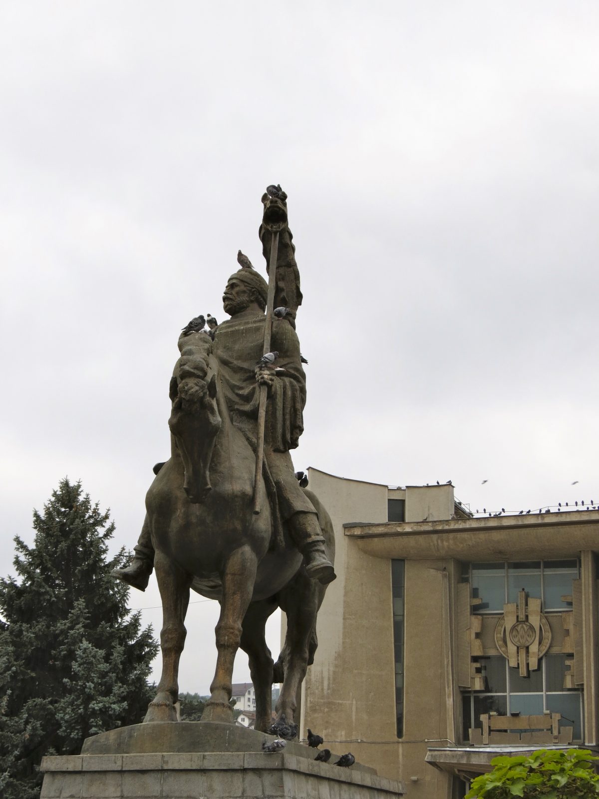 Equestrian statue of Decebalus in Deva Romania
