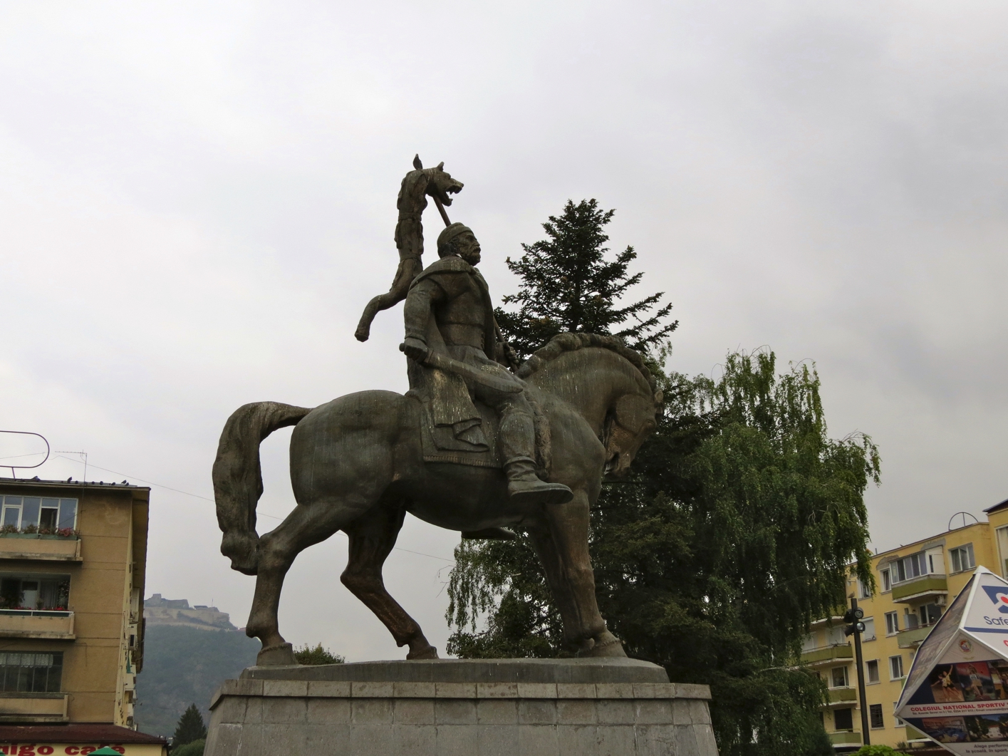 Equestrian statue of Decebalus in Deva Romania