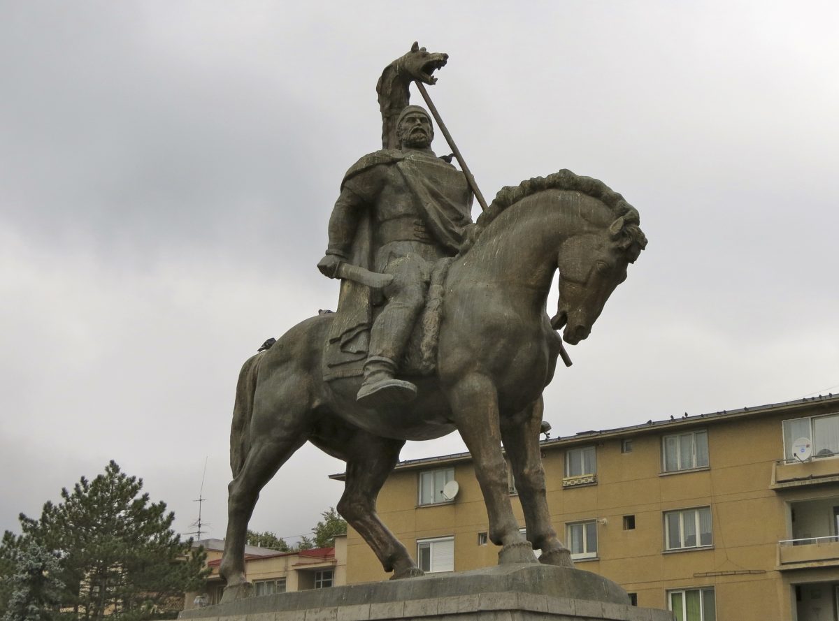 Equestrian statue of Decebalus in Deva Romania
