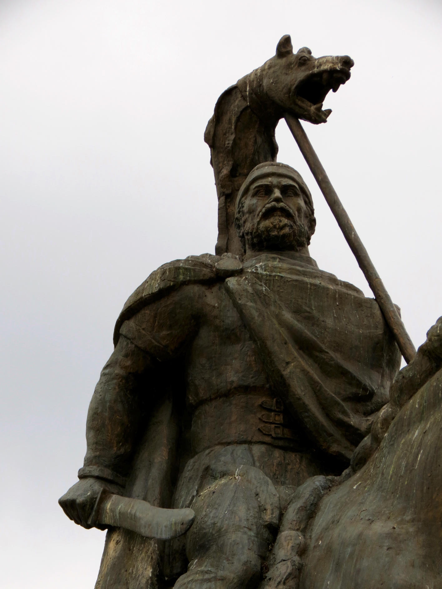 Equestrian statue of Decebalus in Deva Romania