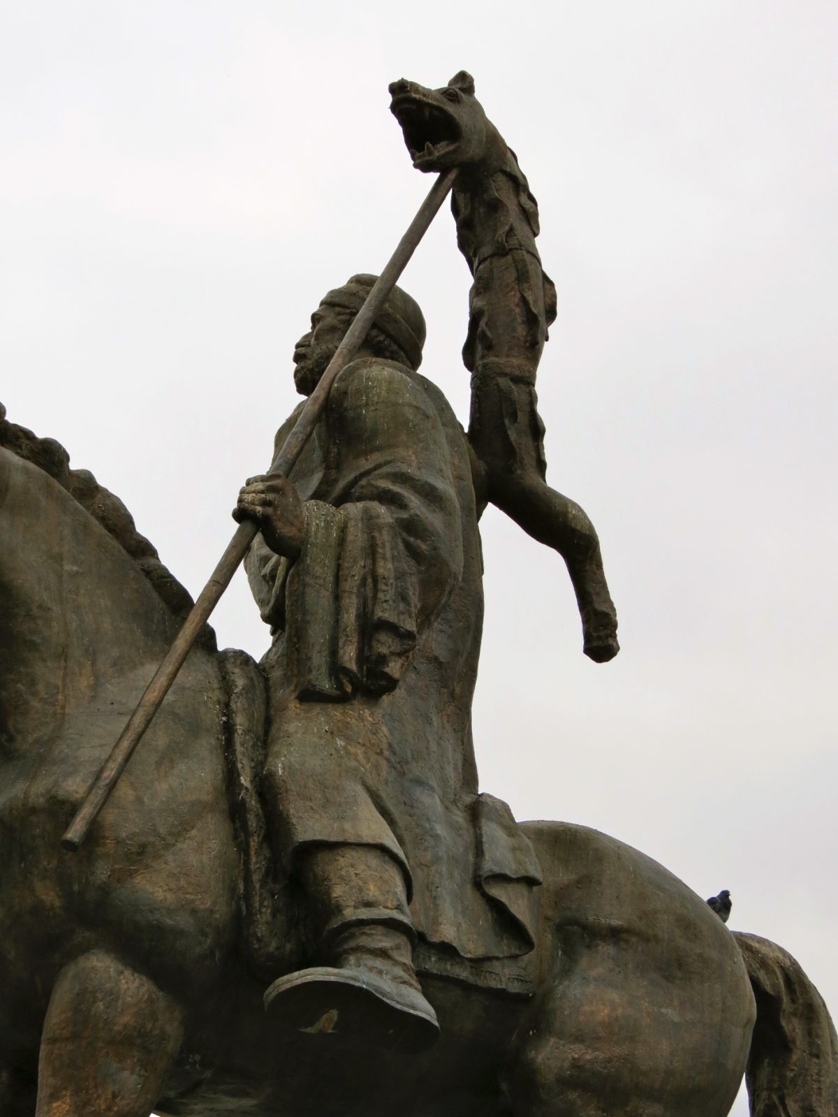 Equestrian statue of Decebalus in Deva Romania
