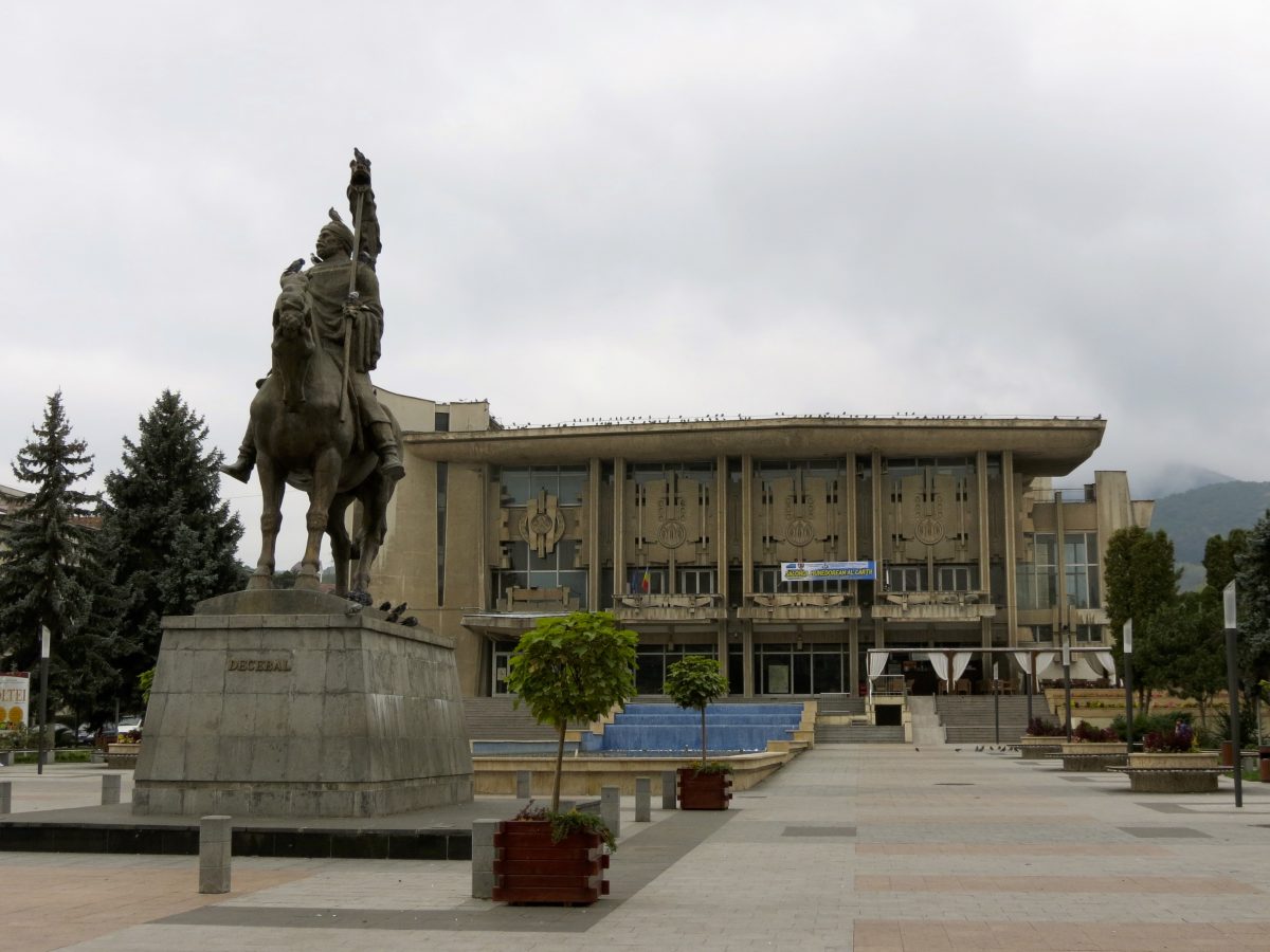 Equestrian statue of Decebalus in Deva Romania