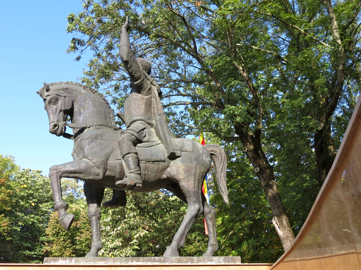 Equestrian statue of Michael the Brave in Iasi Romania