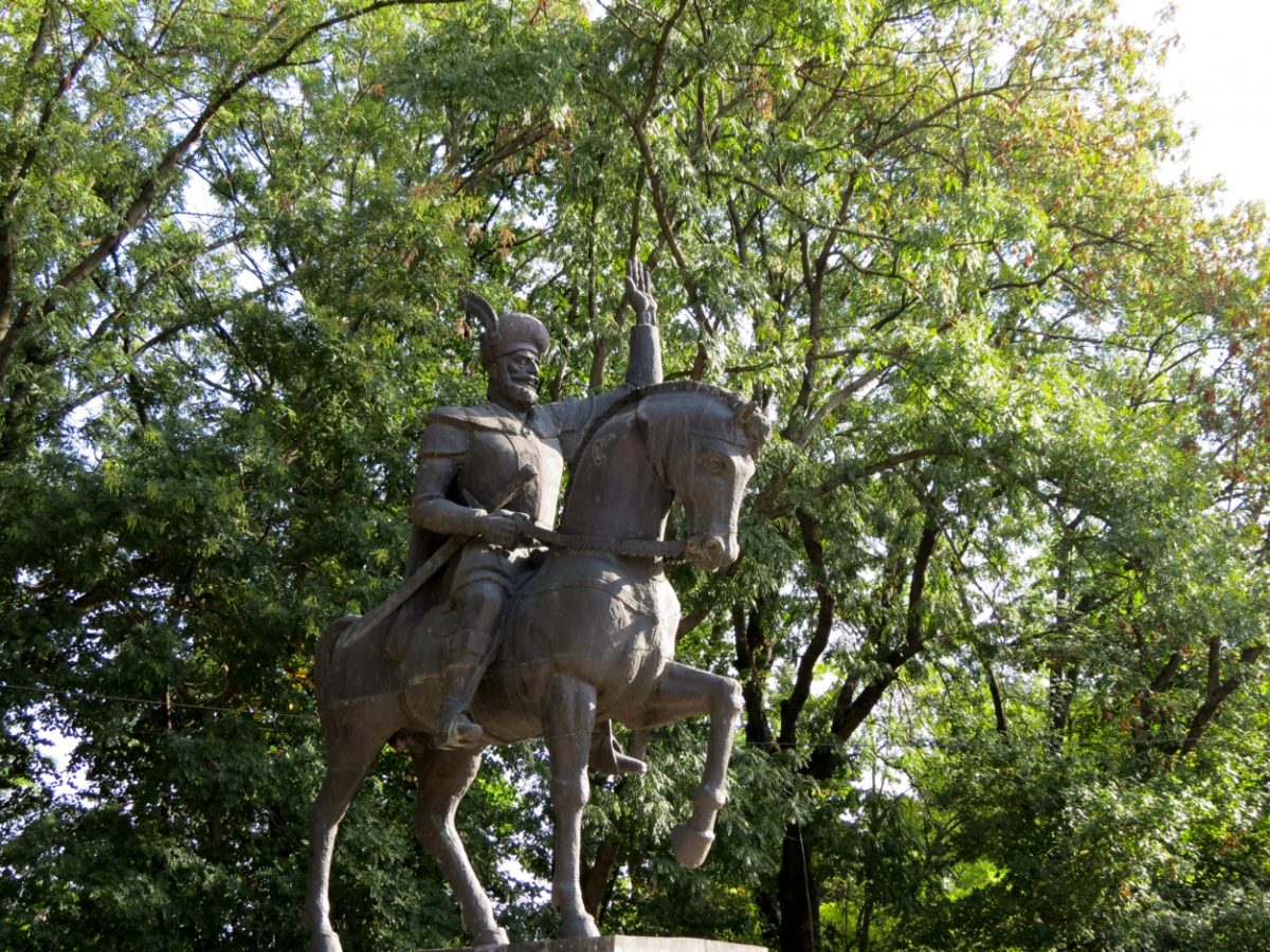 Equestrian statue of Michael the Brave in Iasi Romania