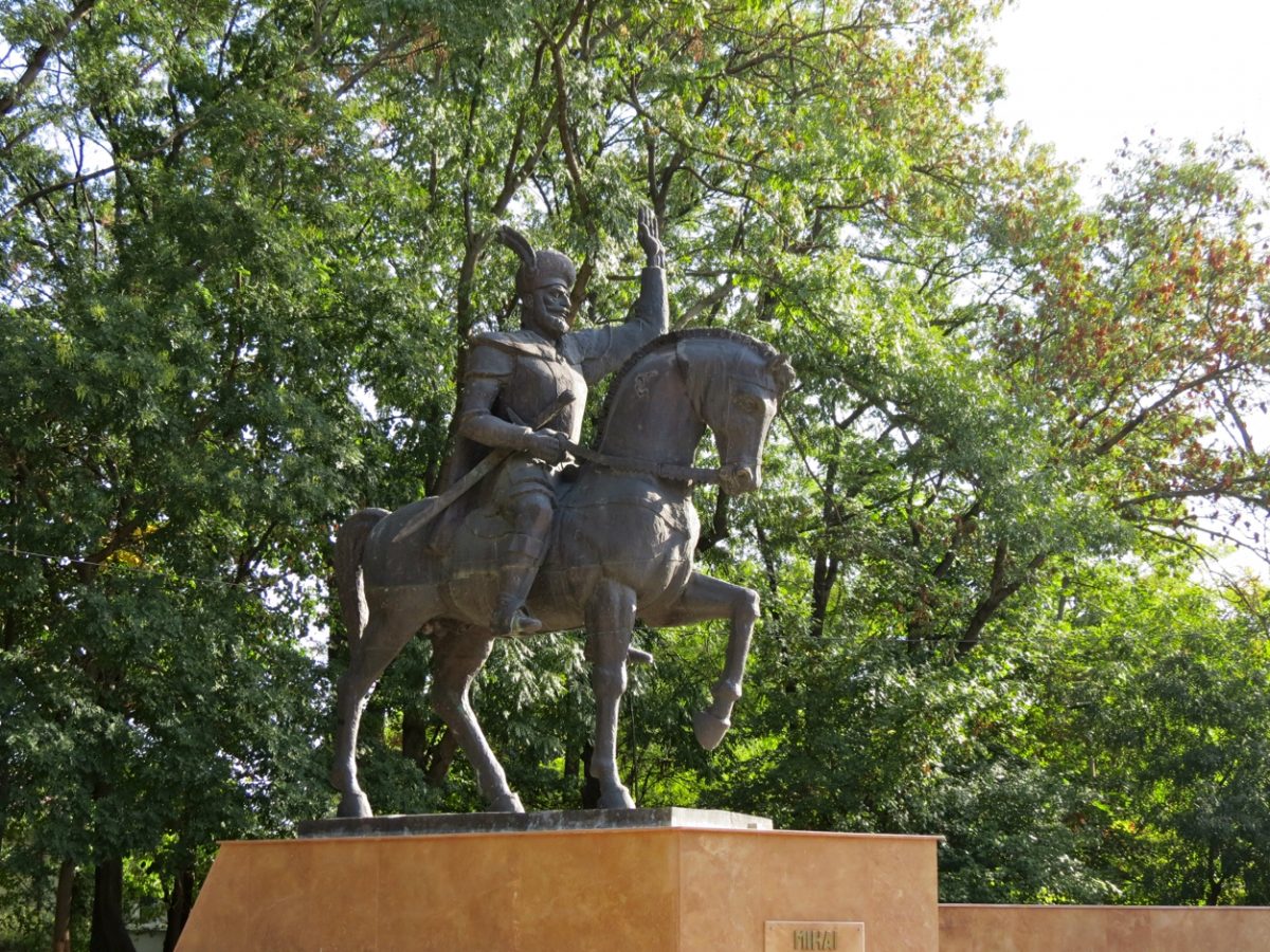 Equestrian statue of Michael the Brave in Iasi Romania