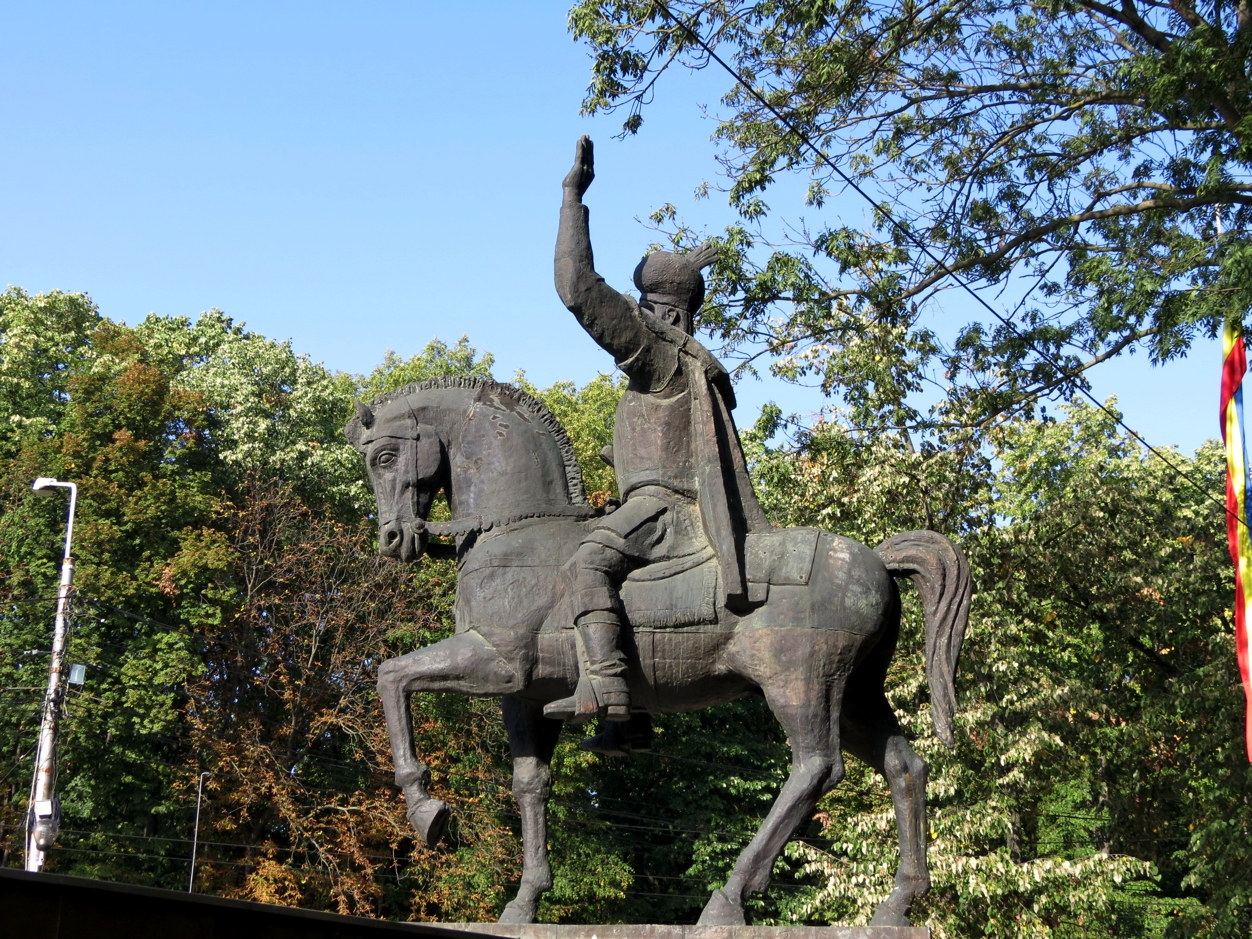 Equestrian statue of Michael the Brave in Iasi Romania