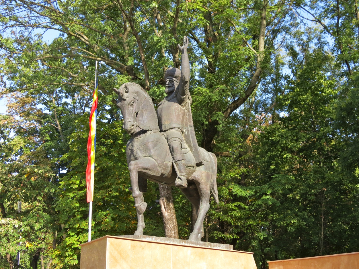Equestrian statue of Michael the Brave in Iasi Romania