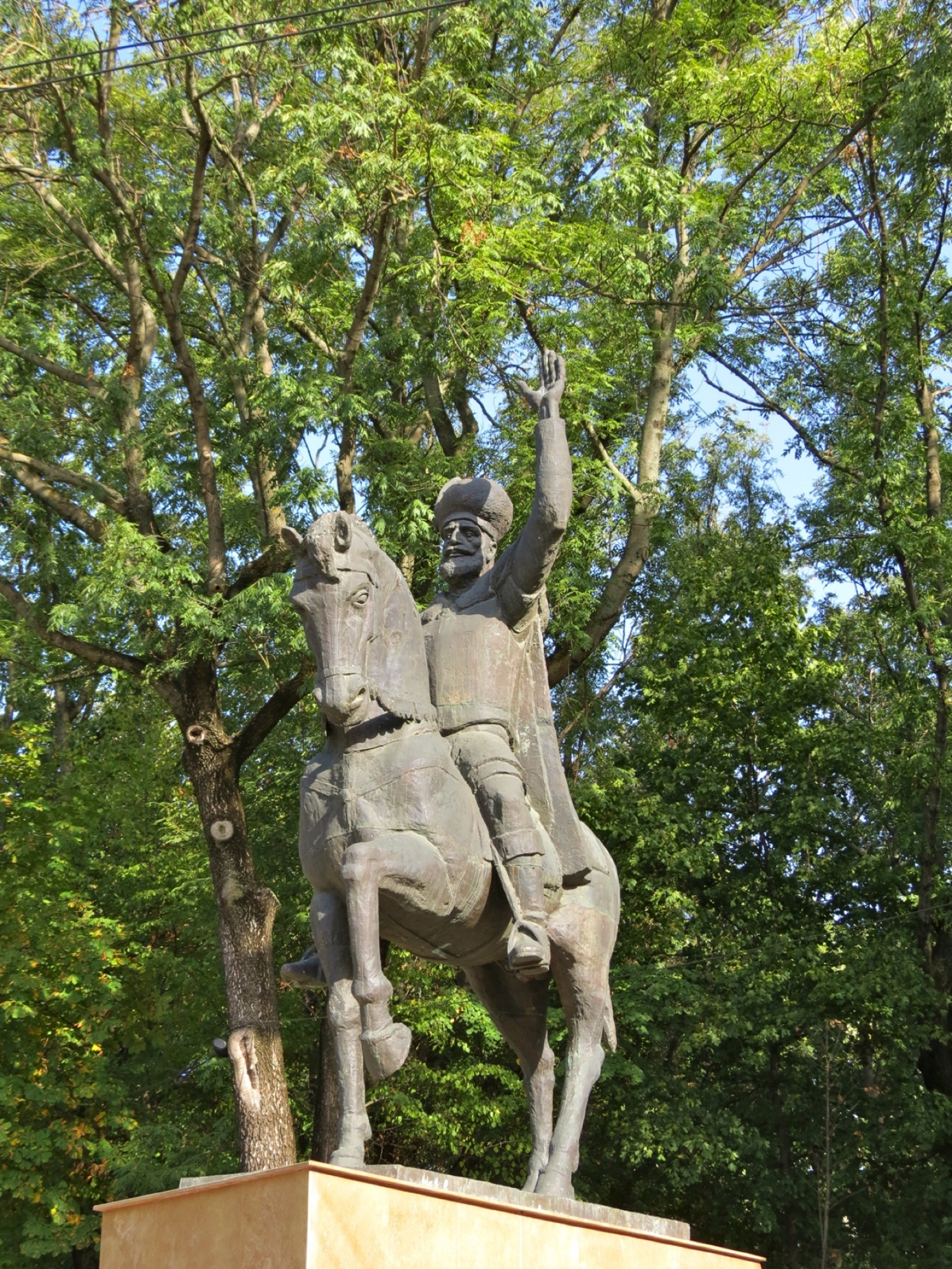 Equestrian statue of Michael the Brave in Iasi Romania