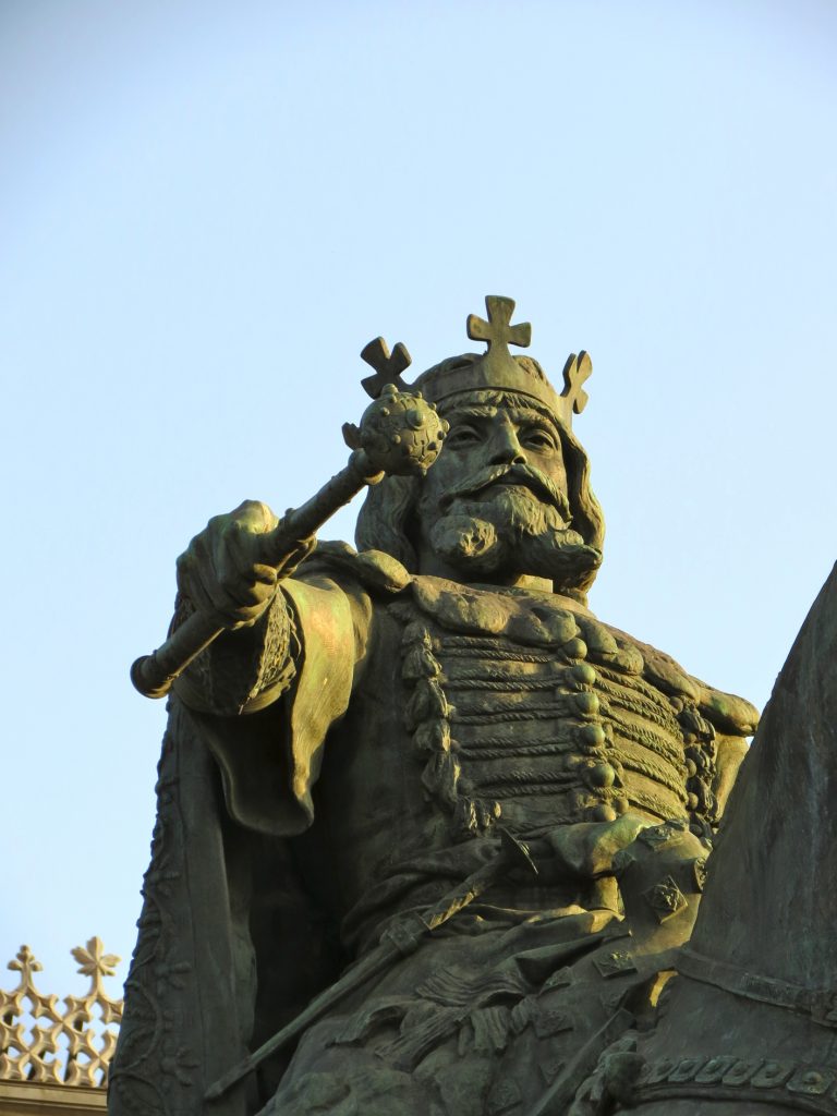 Equestrian statue of Stephen III of Moldavia in Iasi Romania