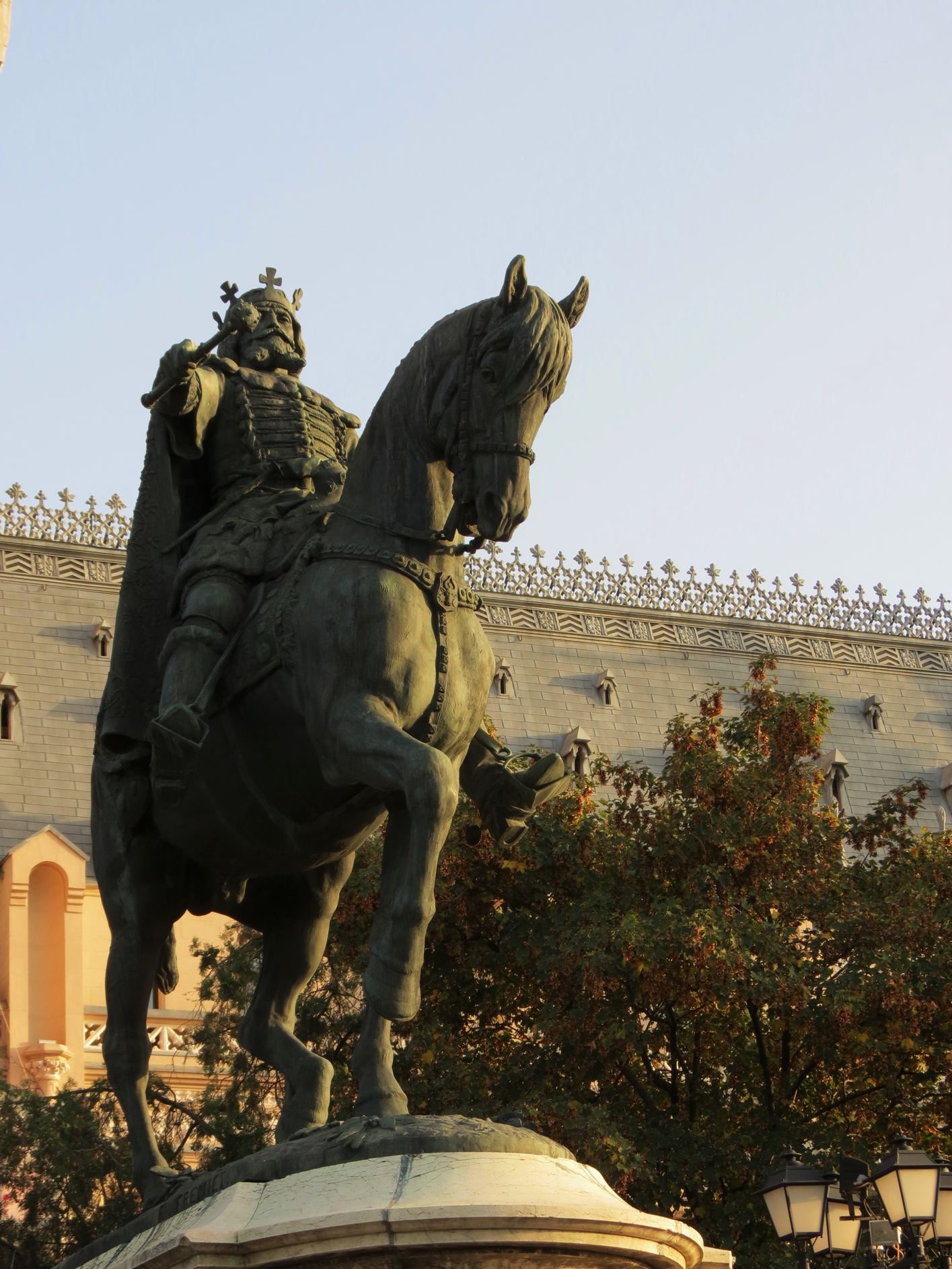 Equestrian statue of Stephen III of Moldavia in Iasi Romania