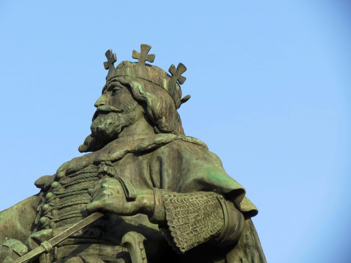 Equestrian statue of Stephen III of Moldavia in Iasi Romania