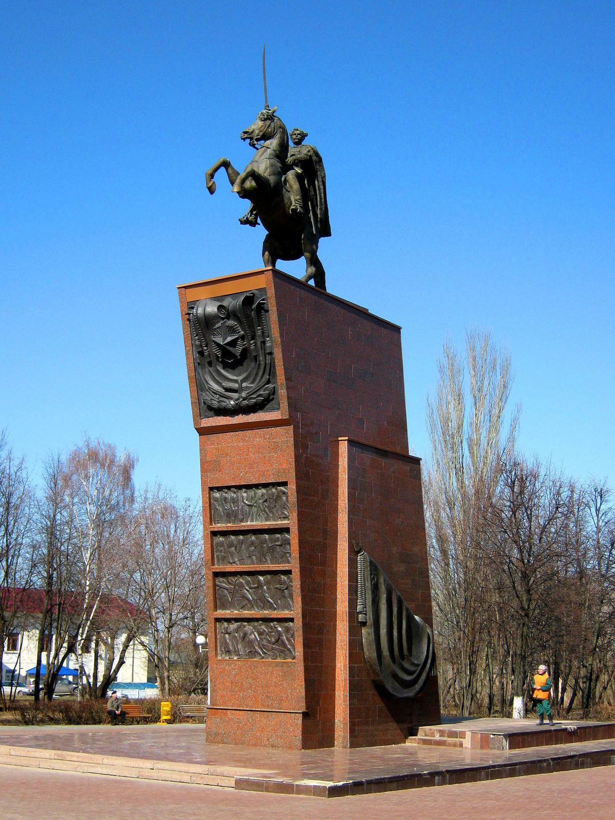 Equestrian statue of Vasily Chapayev in Cheboksary Russia