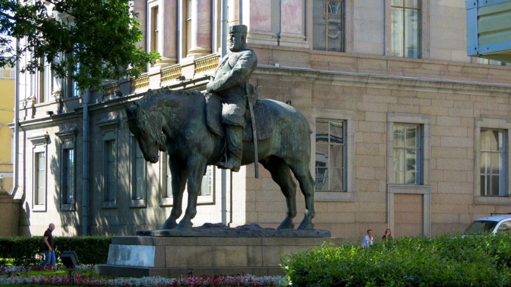 Equestrian statue of Alexander III in Saint Petersburg Russia
