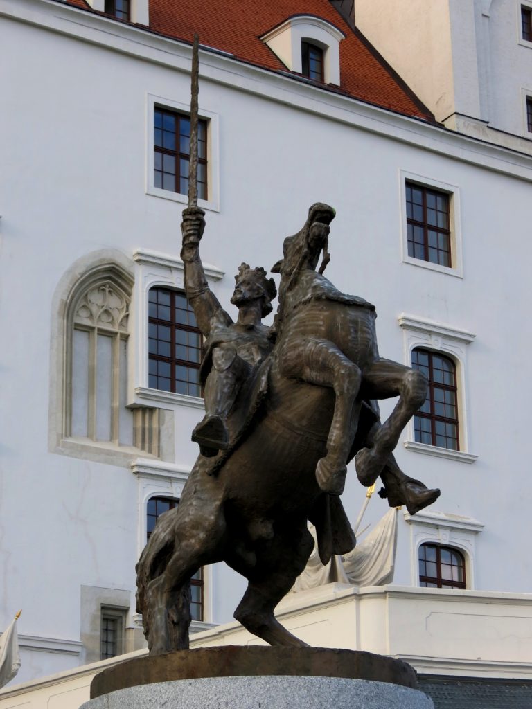 Equestrian statue of Svatopluk I in Bratislava Slovakia