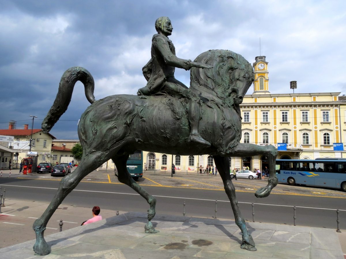 Equestrian statue of Rudolf Maister in Ljubljana Slovenia