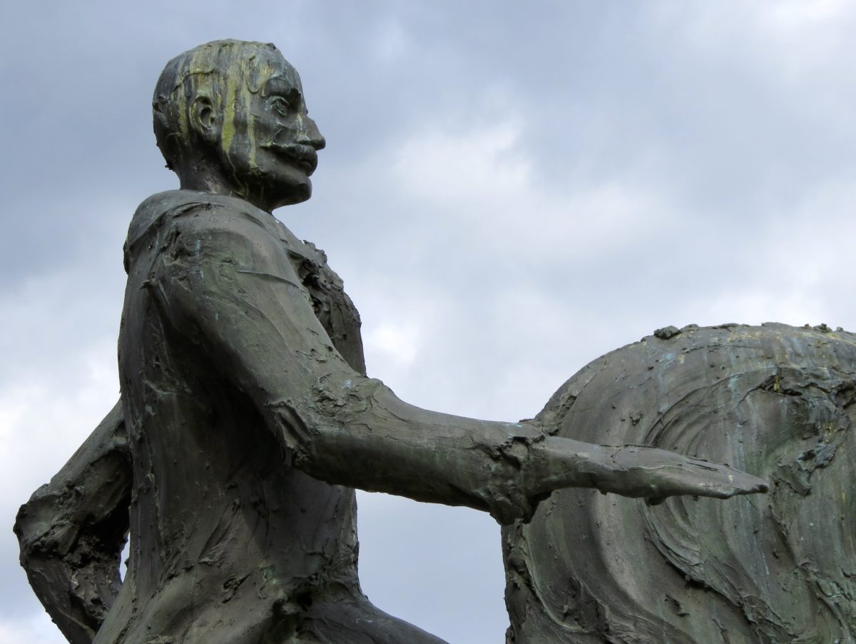 Equestrian statue of Rudolf Maister in Ljubljana Slovenia