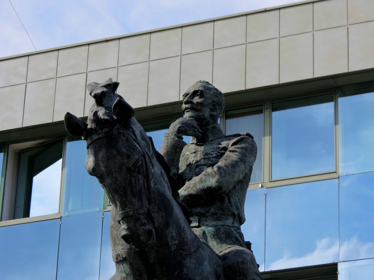 Equestrian statue of Rudolf Maister in Ljubljana Slovenia