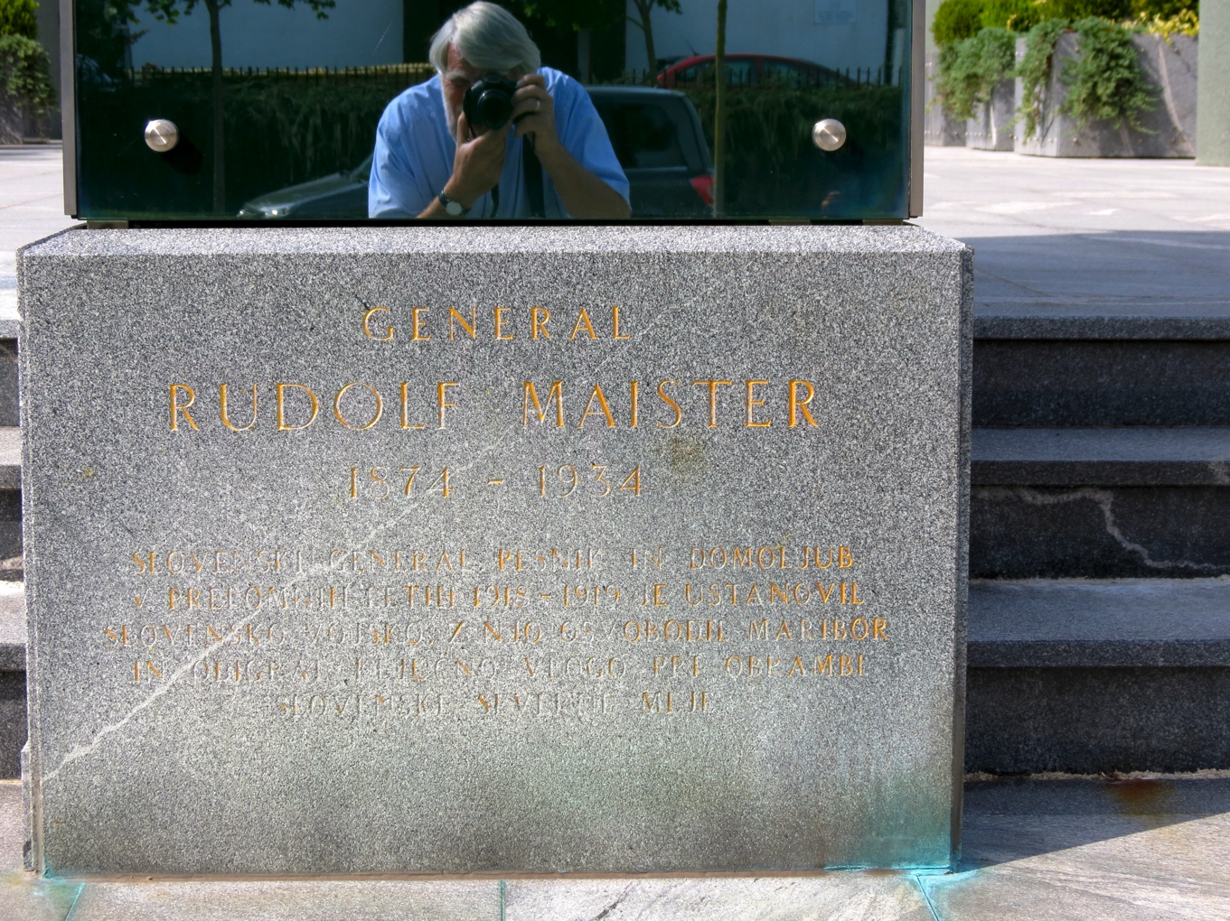 Equestrian statue of Rudolf Maister in Ljubljana Slovenia