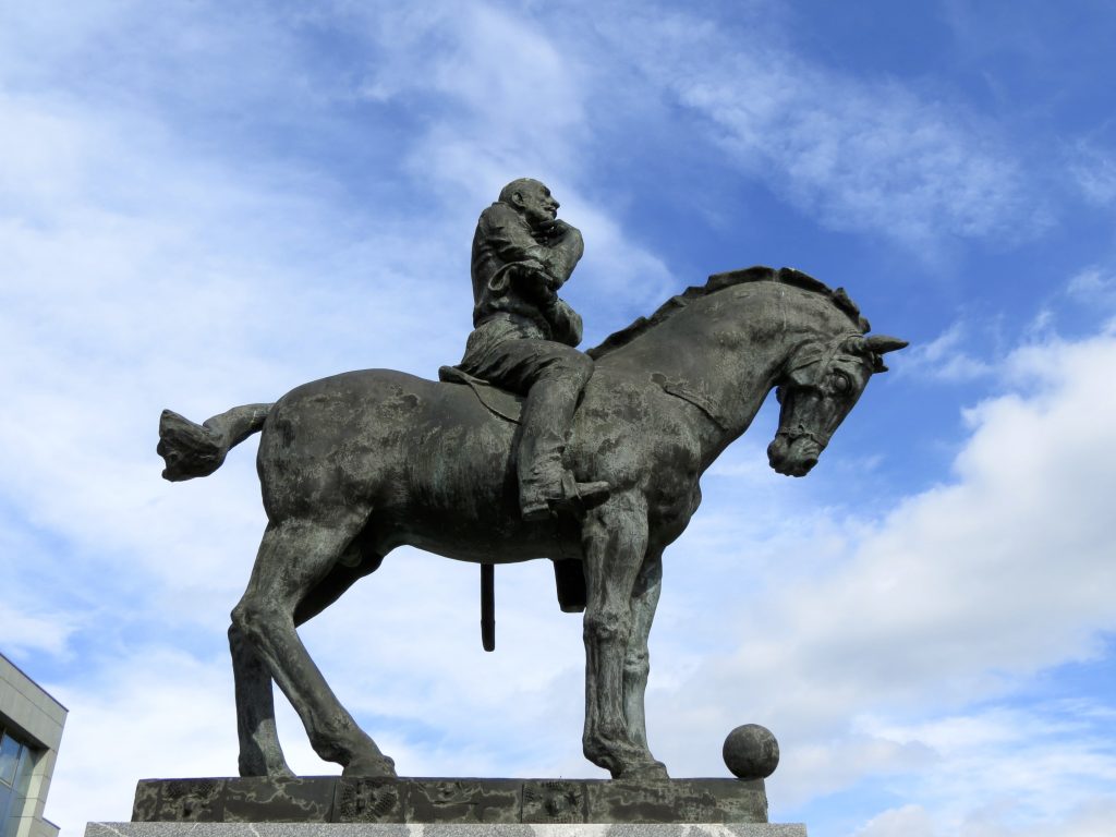 Equestrian statue of Rudolf Maister in Ljubljana Slovenia