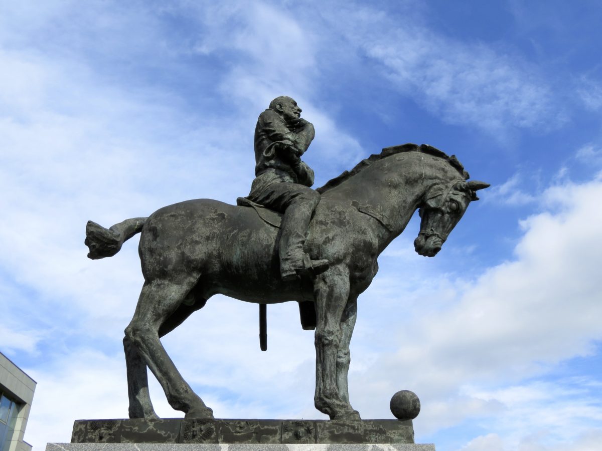 Equestrian statue of Rudolf Maister in Ljubljana Slovenia