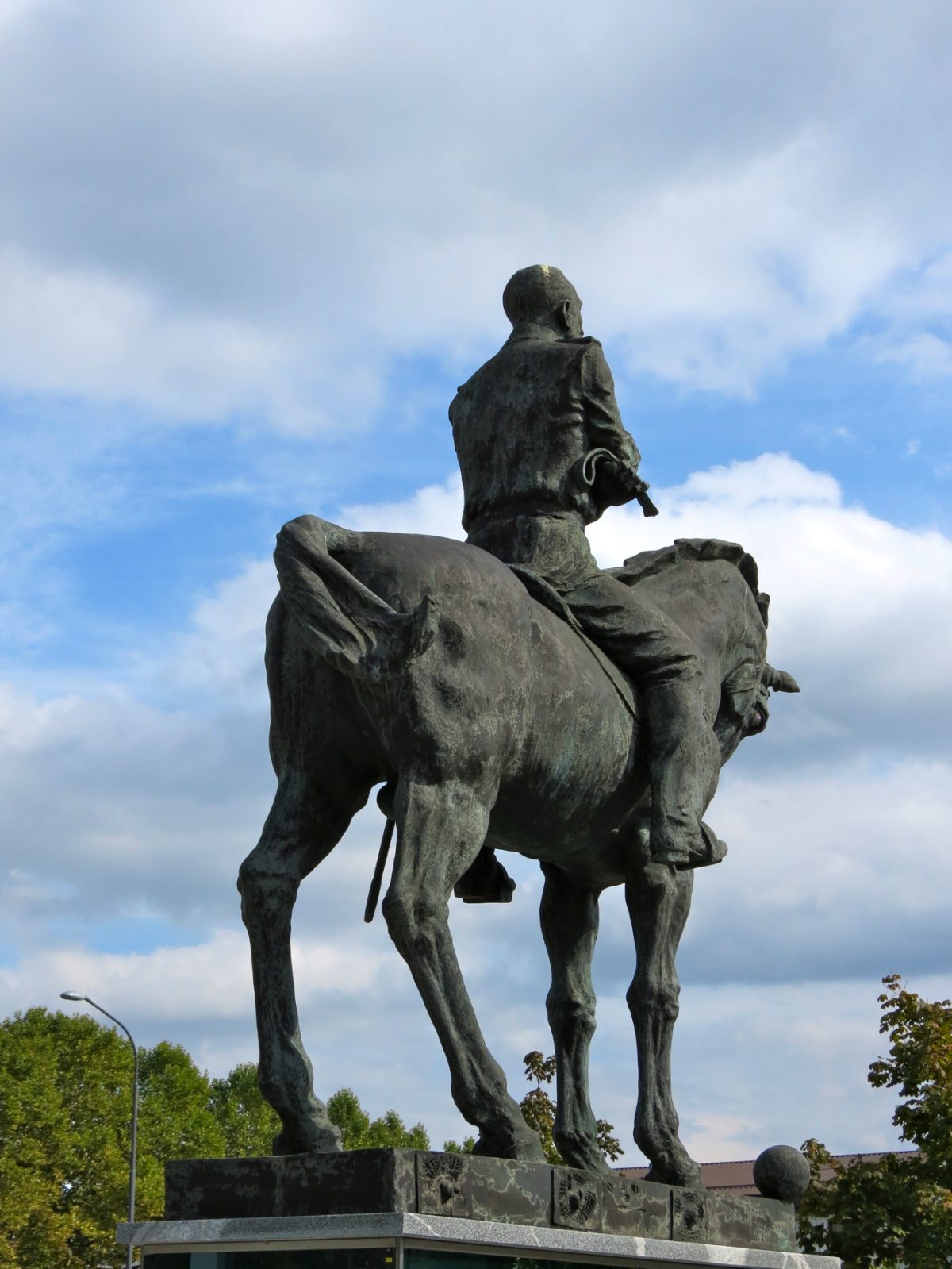 Equestrian statue of Rudolf Maister in Ljubljana Slovenia