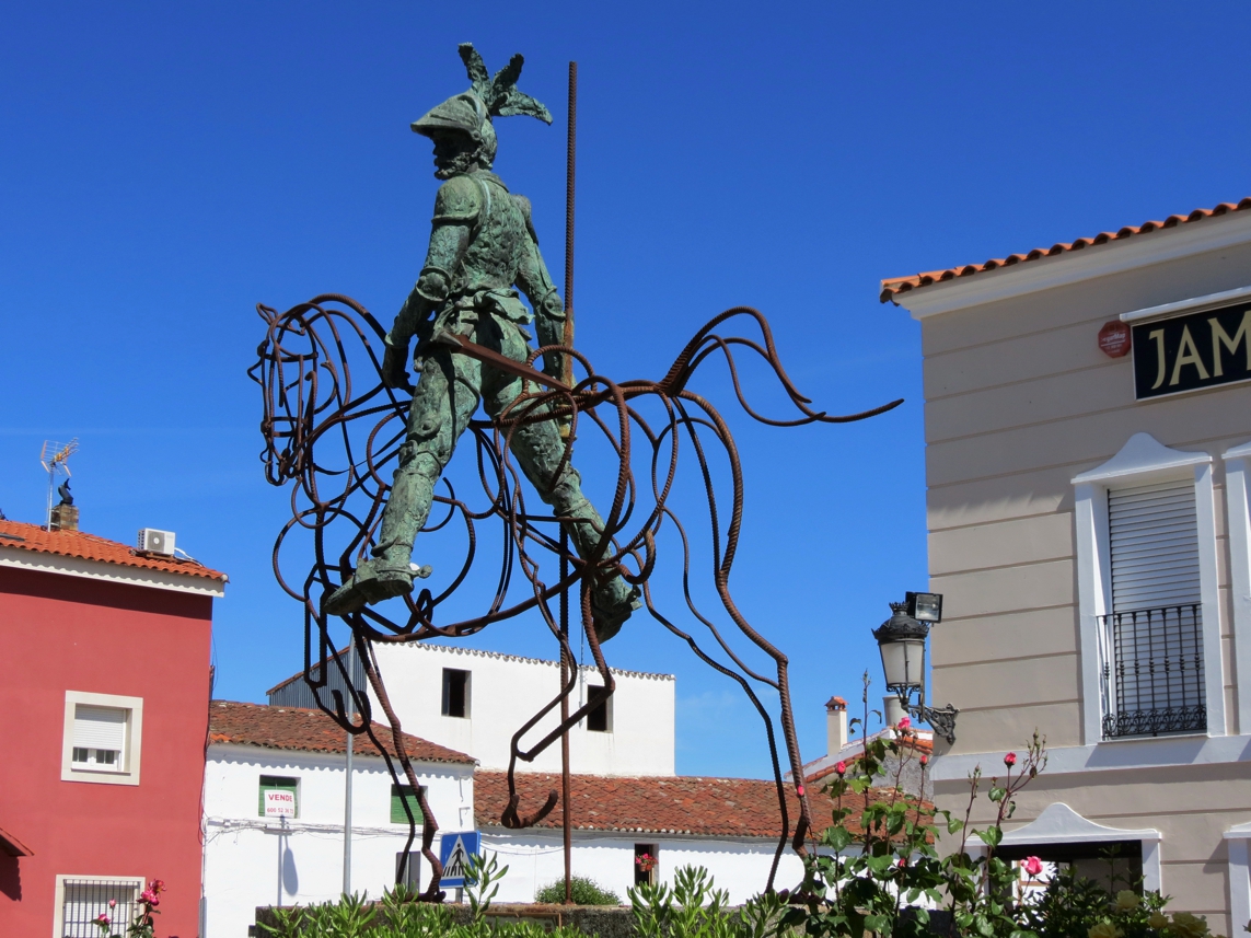 Equestrian statue of Hernando de Soto in Barcarrota Spain