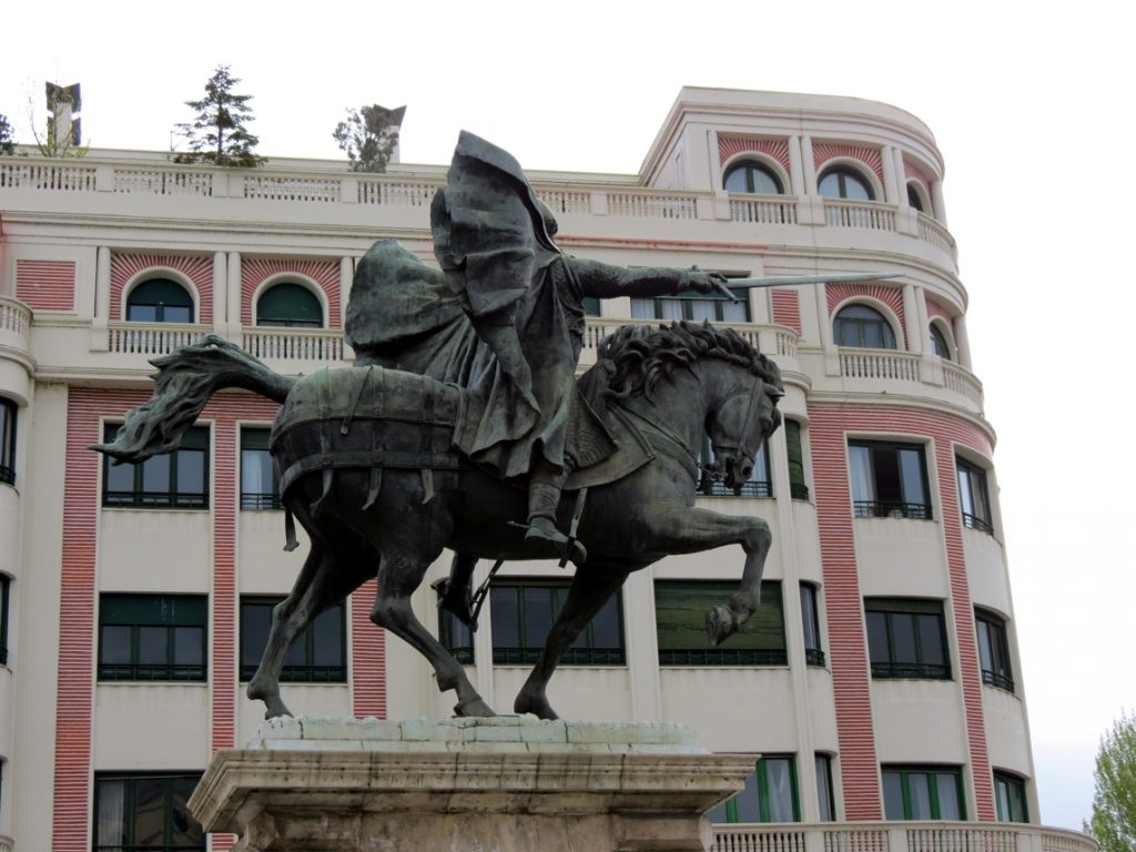 Equestrian statue of El Cid in Burgos Spain