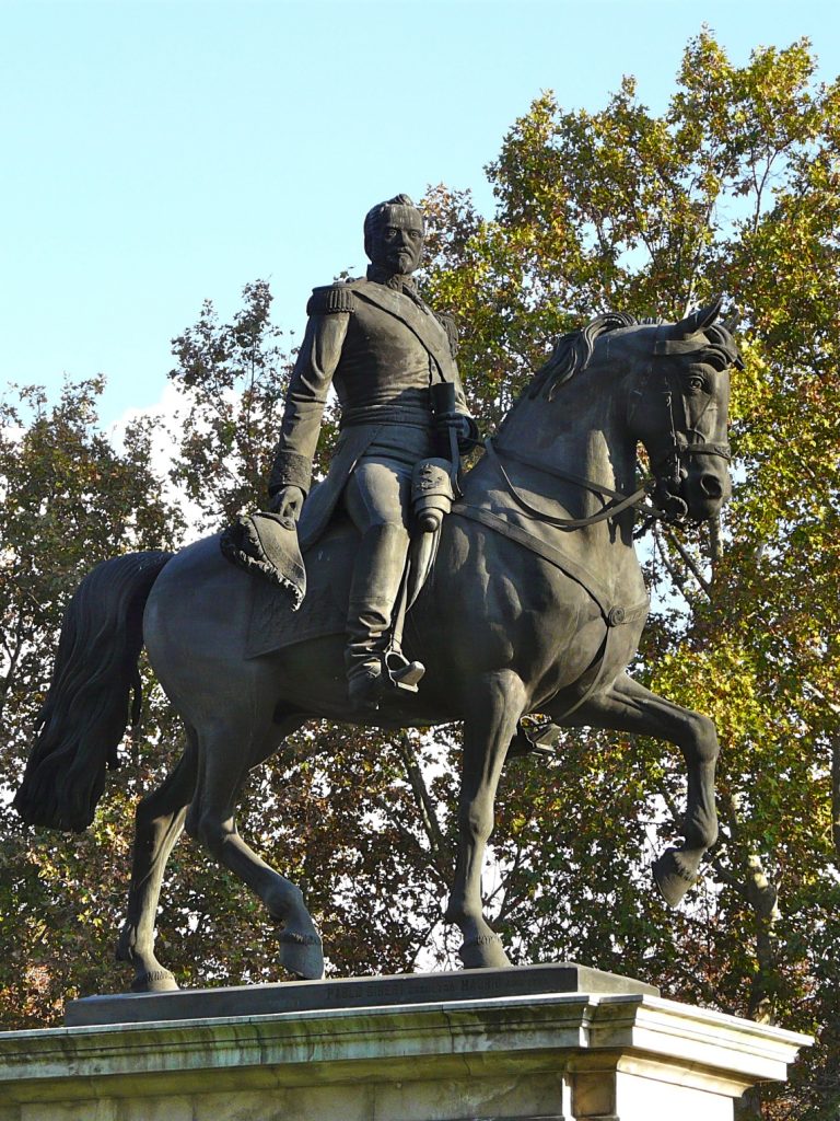 Equestrian statue of Baldomero Espartero in Madrid Spain