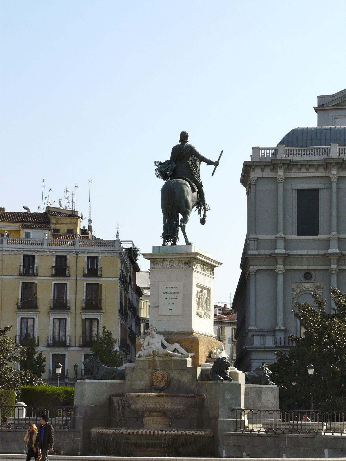 Equestrian statue of Philip IV in Madrid Spain