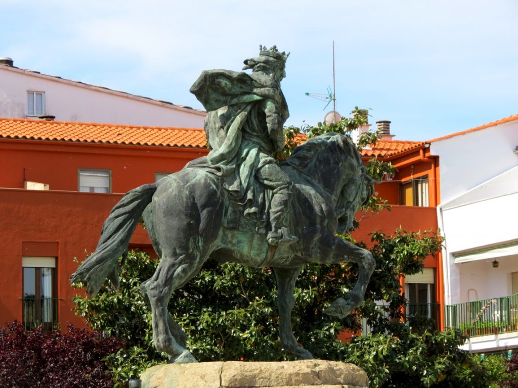 Equestrian statue of Alfonso VIII in Plasencia Spain