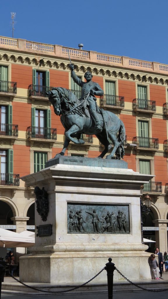 Equestrian statue of Juan Prim y Prats in Reus Spain