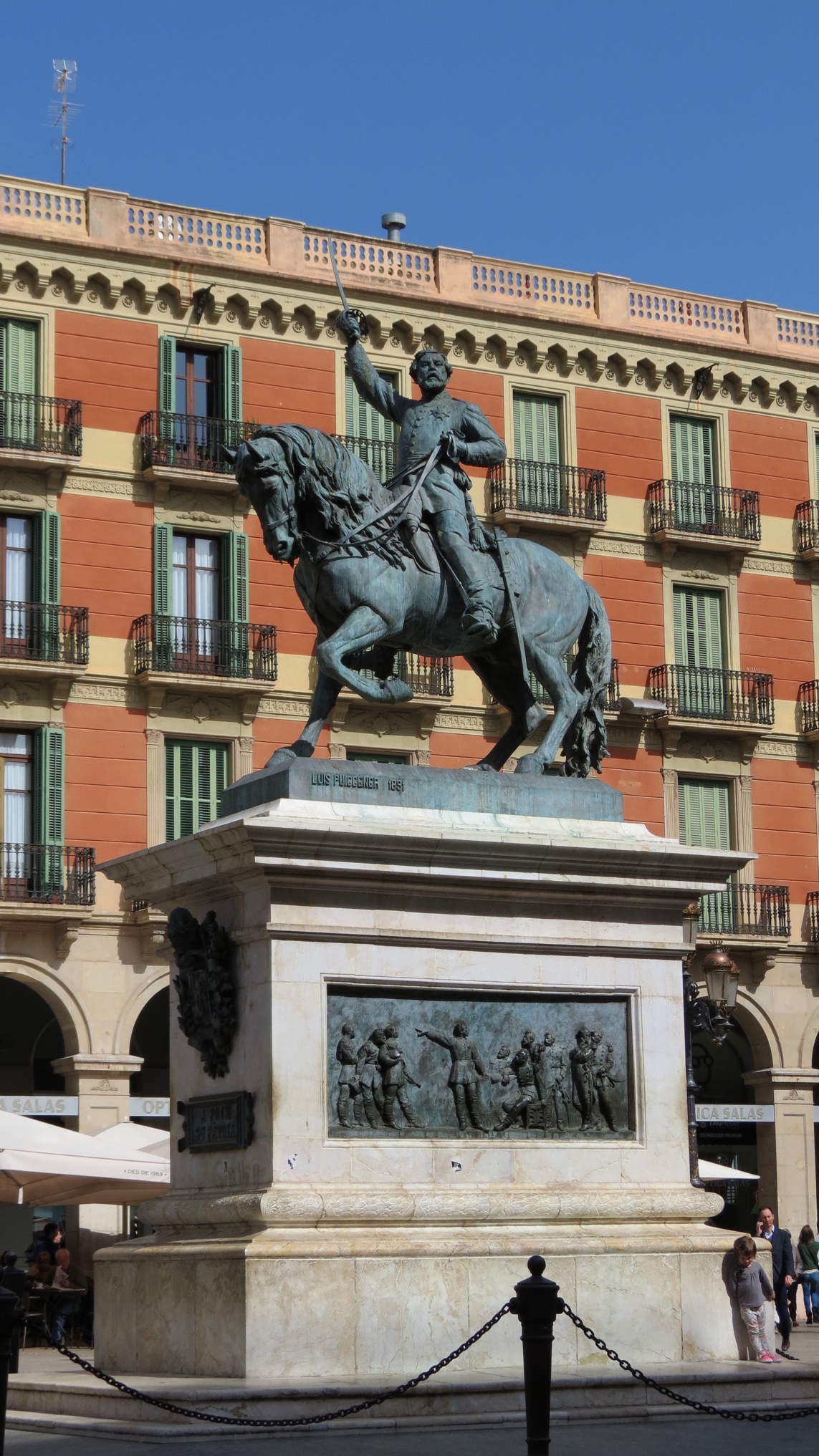 Equestrian statue of Juan Prim y Prats in Reus Spain
