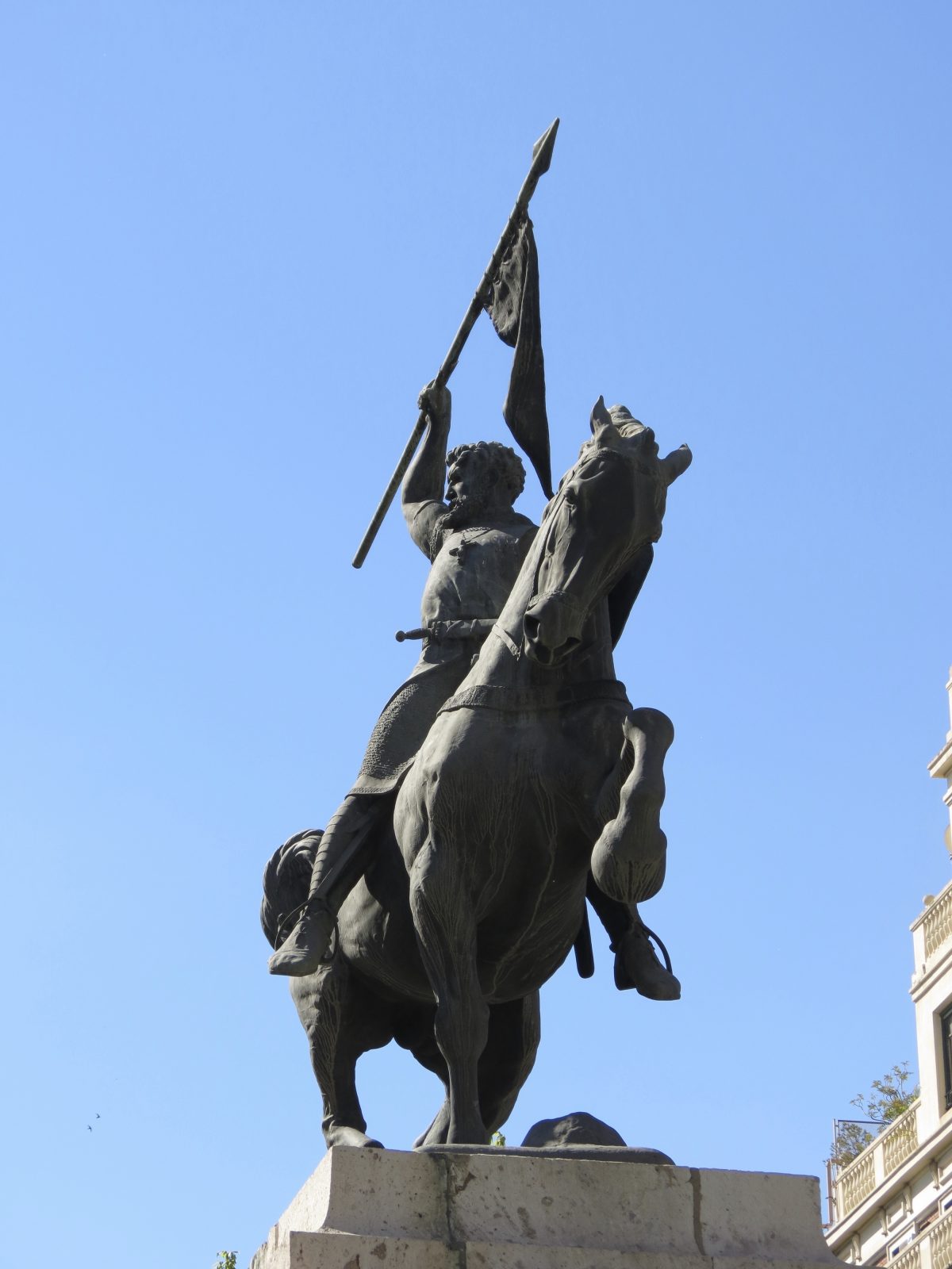 Equestrian statue of El Cid in Valencia Spain