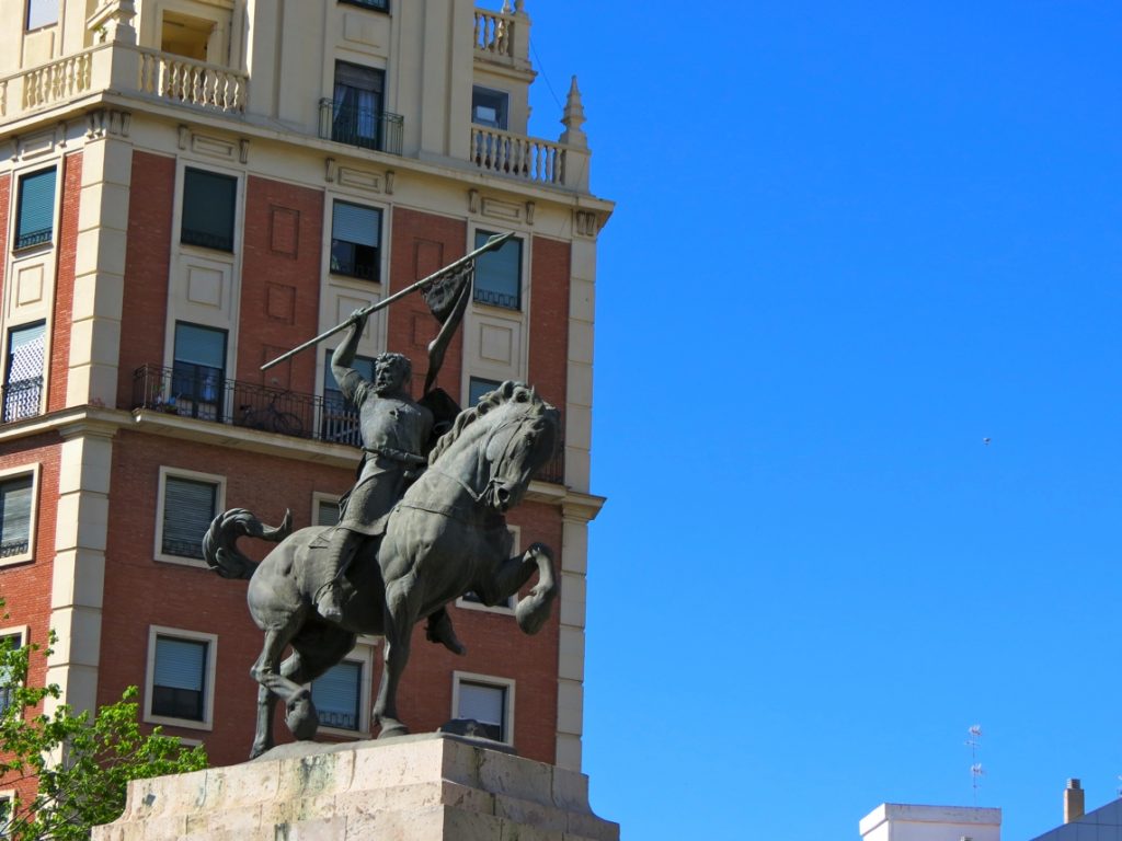 Equestrian statue of El Cid in Valencia Spain