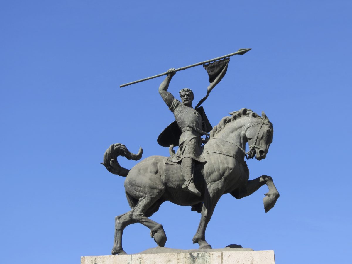 Equestrian statue of El Cid in Valencia Spain