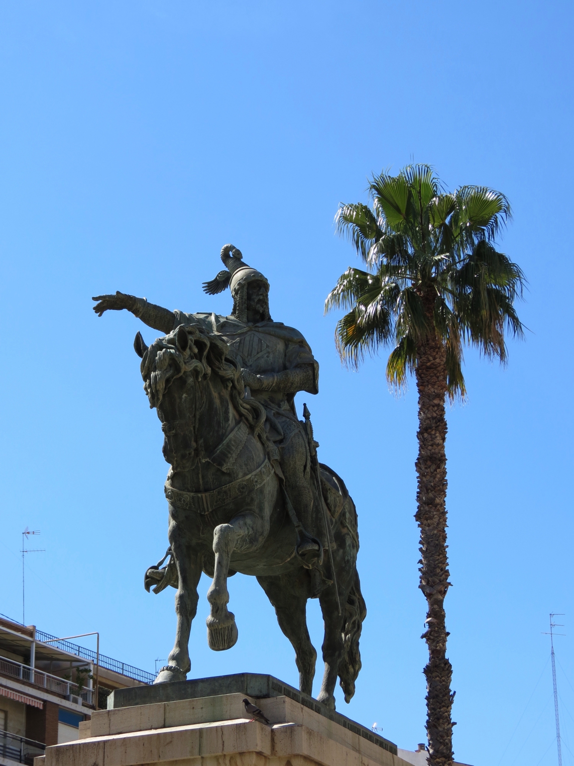 Equestrian statue of James I of Aragon in Valencia Spain