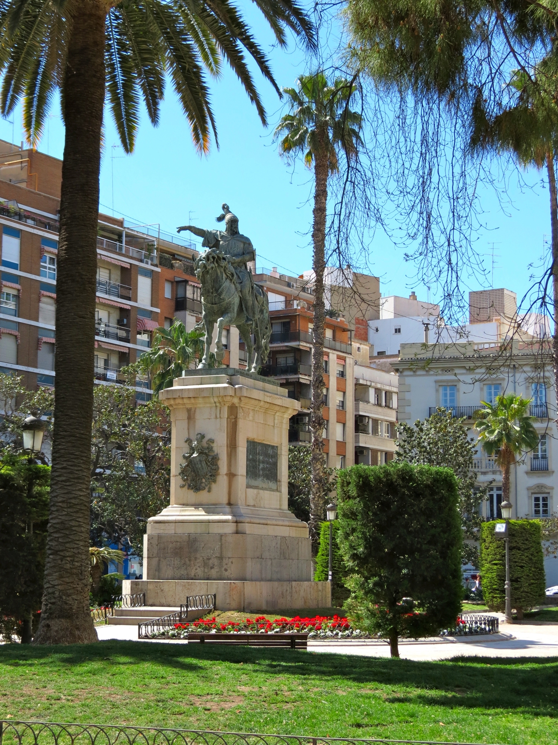 Equestrian statue of James I of Aragon in Valencia Spain