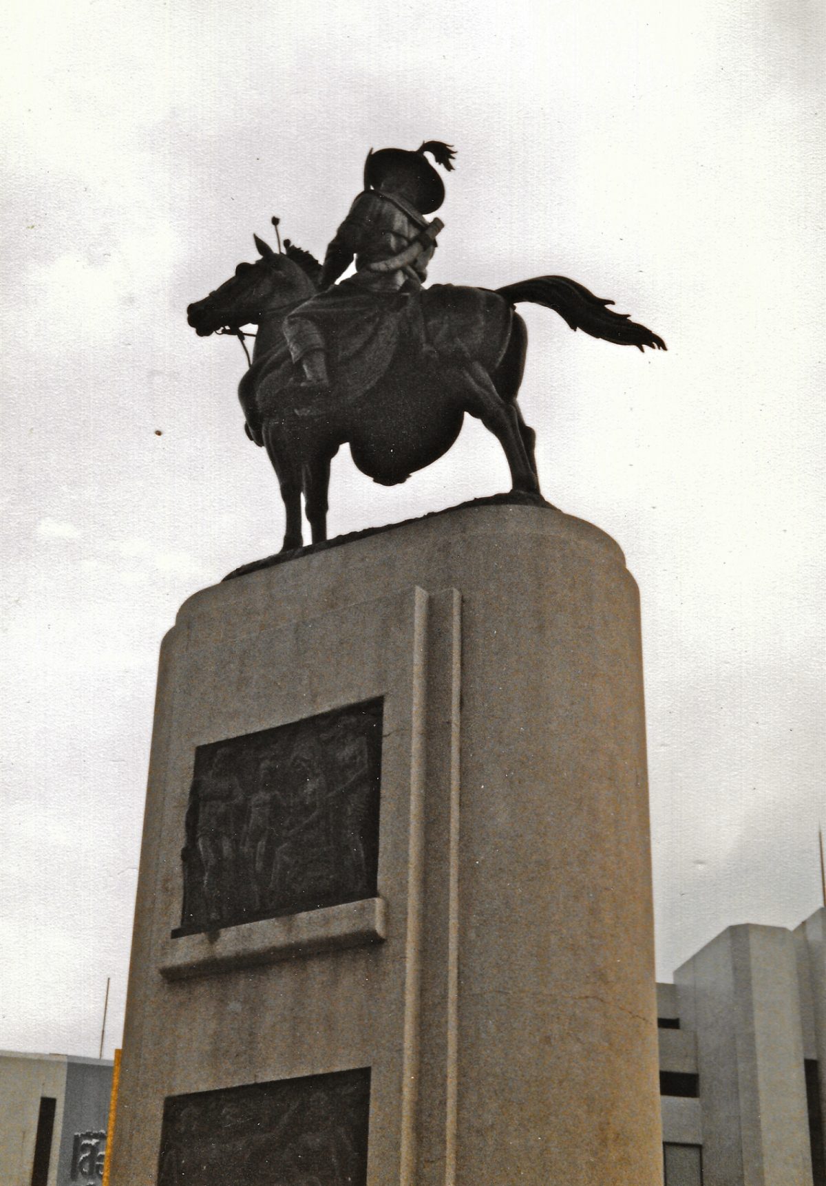 Equestrian statue of Phra Chao King Rama l Taksin in Bangkok Thailand