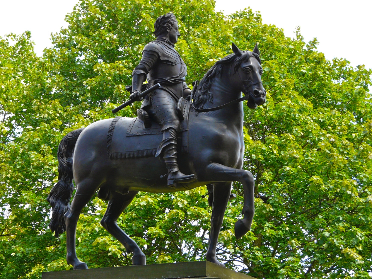Equestrian statue of George I in Birmingham UK