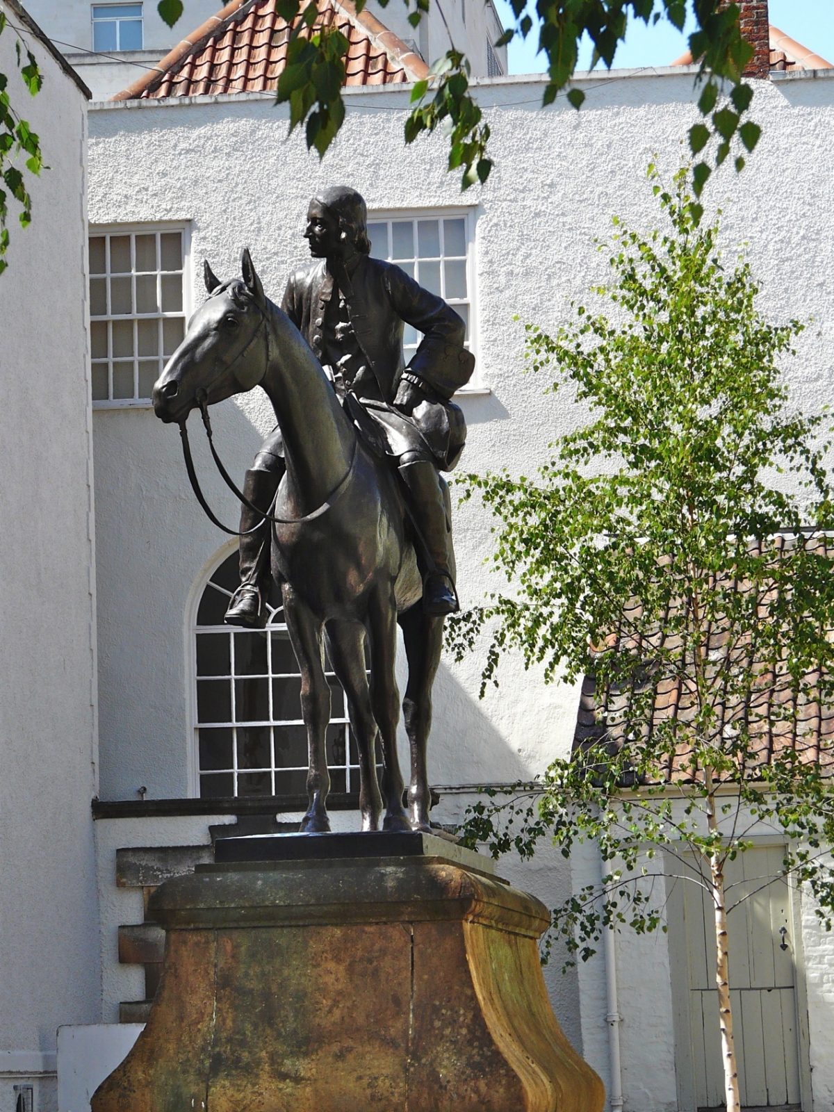 Equestrian statue of John Wesley in Bristol UK
