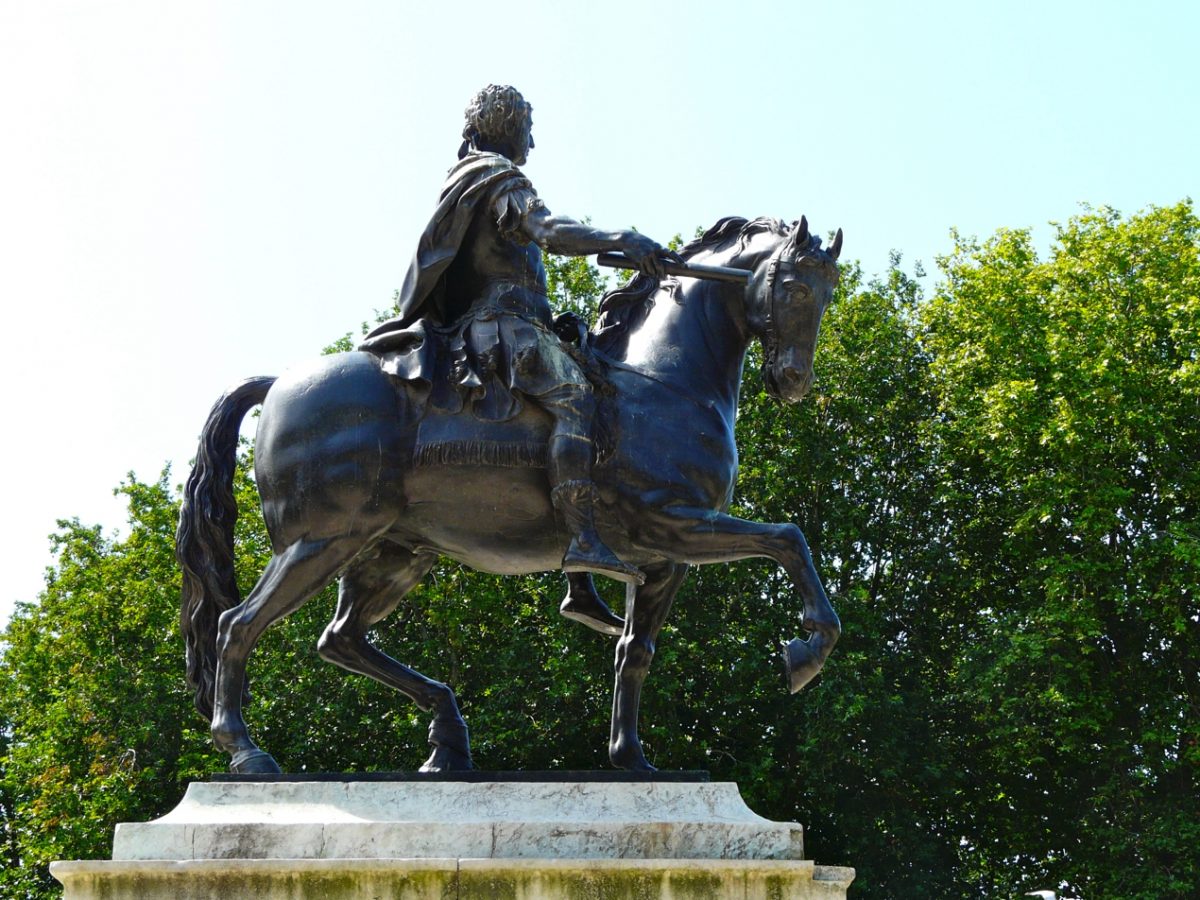 Equestrian statue of William III in Bristol UK