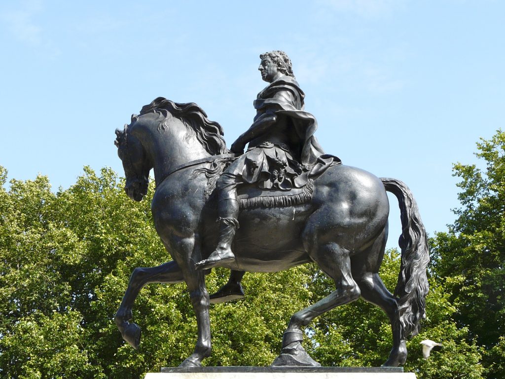 Equestrian statue of William III in Bristol UK