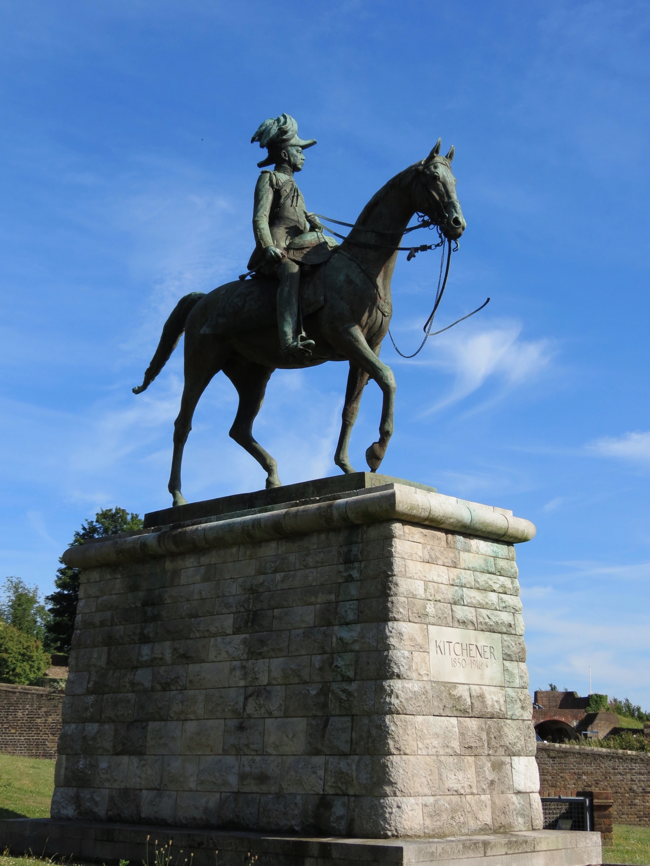 Equestrian statue of Horatio Herbert Kitchener in Chatham UK