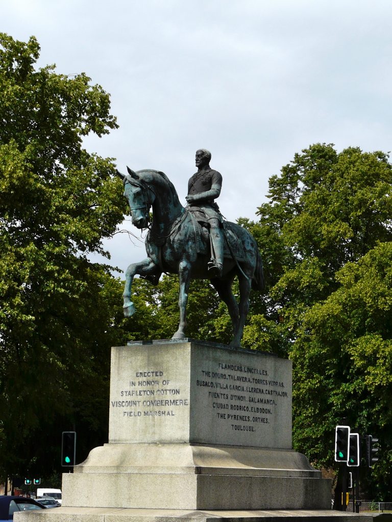 Equestrian statue of 1st Viscount Combermere Stapleton Cotton in Chester UK